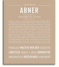 Abner | Name Art Print – Name Stories