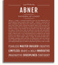 Abner | Name Art Print – Name Stories