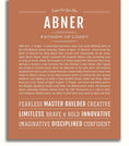 Abner | Name Art Print – Name Stories