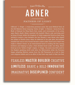 Abner | Name Art Print – Name Stories