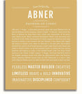 Abner | Name Art Print – Name Stories