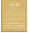 Abner | Name Art Print – Name Stories