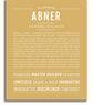 Abner | Name Art Print – Name Stories