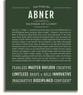 Abner | Name Art Print – Name Stories