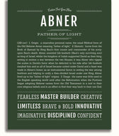 Abner | Name Art Print – Name Stories