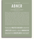 Abner | Name Art Print – Name Stories