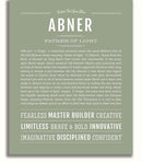 Abner | Name Art Print – Name Stories