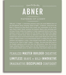 Abner | Name Art Print – Name Stories