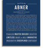 Abner Personalized Name Meaning Art Prints – Name Stories