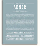Abner | Name Art Print – Name Stories