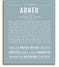 Abner Personalized Name Meaning Art Prints – Name Stories
