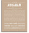 Abraham Personalized Name Meaning Art Prints – Name Stories