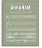 Abraham Personalized Name Meaning Art Prints – Name Stories