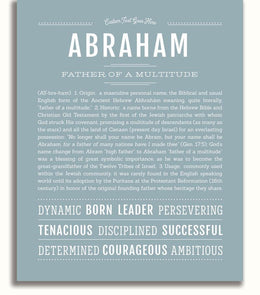 Abraham Personalized Name Meaning Art Prints – Name Stories