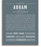 Abram Personalized Name Meaning Art Prints – Name Stories