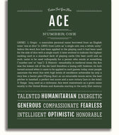 Ace | Name Art Print – Name Stories