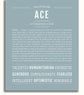 Ace Personalized Name Meaning Art Prints – Name Stories