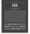 Ada | Name Art Print – Name Stories