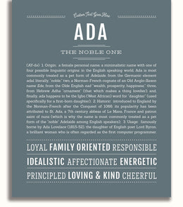 Ada | Name Art Print – Name Stories