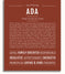 Ada | Name Art Print – Name Stories