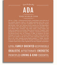 Ada | Name Art Print – Name Stories