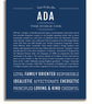 Ada | Name Art Print – Name Stories