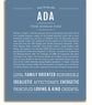 Ada | Name Art Print – Name Stories