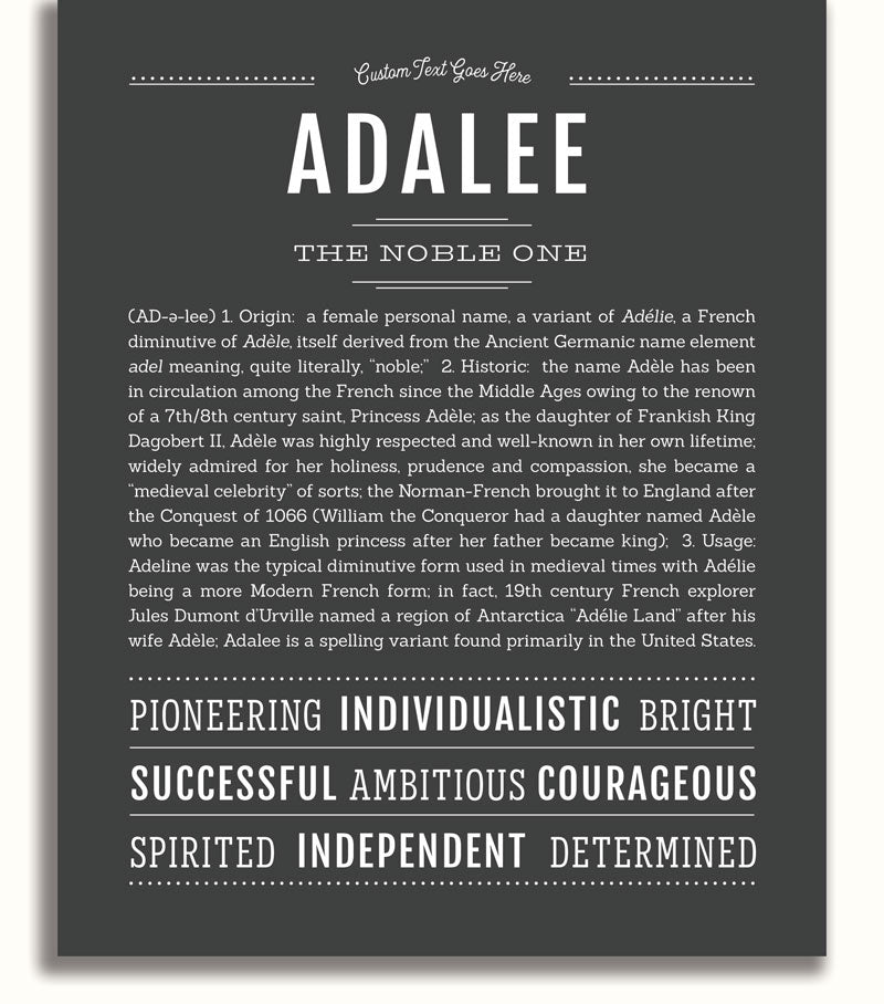 Adalee | Name Art Print – Name Stories