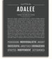 Adalee | Name Art Print – Name Stories