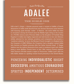 Adalee | Name Art Print – Name Stories