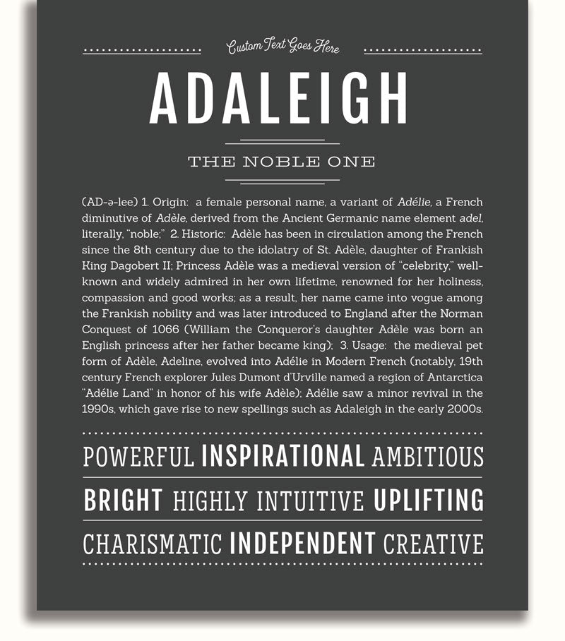 Adaleigh | Name Art Print – Name Stories