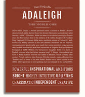 Adaleigh | Name Art Print – Name Stories