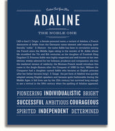 Adaline | Name Art Print – Name Stories