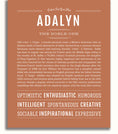 Adalyn | Name Art Print – Name Stories