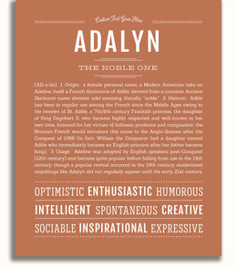 Adalyn | Name Art Print – Name Stories
