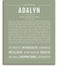 Adalyn | Name Art Print – Name Stories