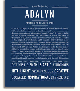Adalyn | Name Art Print – Name Stories