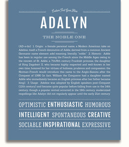 Adalyn | Name Art Print – Name Stories