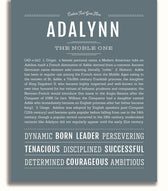 Adalynn Personalized Name Meaning Art Prints – Name Stories