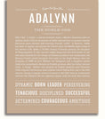 Adalynn | Name Art Print – Name Stories