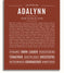 Adalynn | Name Art Print – Name Stories