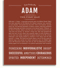 Adam Personalized Name Meaning Art Prints – Name Stories