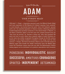 Adam Personalized Name Meaning Art Prints – Name Stories