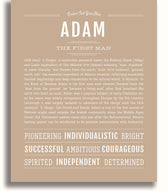 Adam Personalized Name Meaning Art Prints – Name Stories