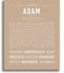 Adam Personalized Name Meaning Art Prints – Name Stories