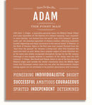 Adam Personalized Name Meaning Art Prints – Name Stories