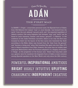Adan | Name Art Print – Name Stories