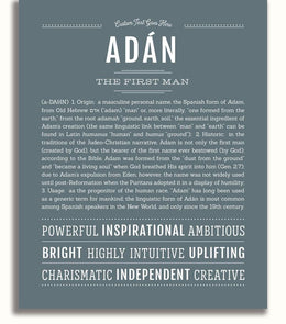 Adan | Name Art Print – Name Stories