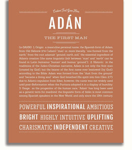 Adan | Name Art Print – Name Stories