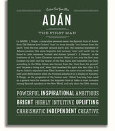 Adan Personalized Name Meaning Art Prints – Name Stories